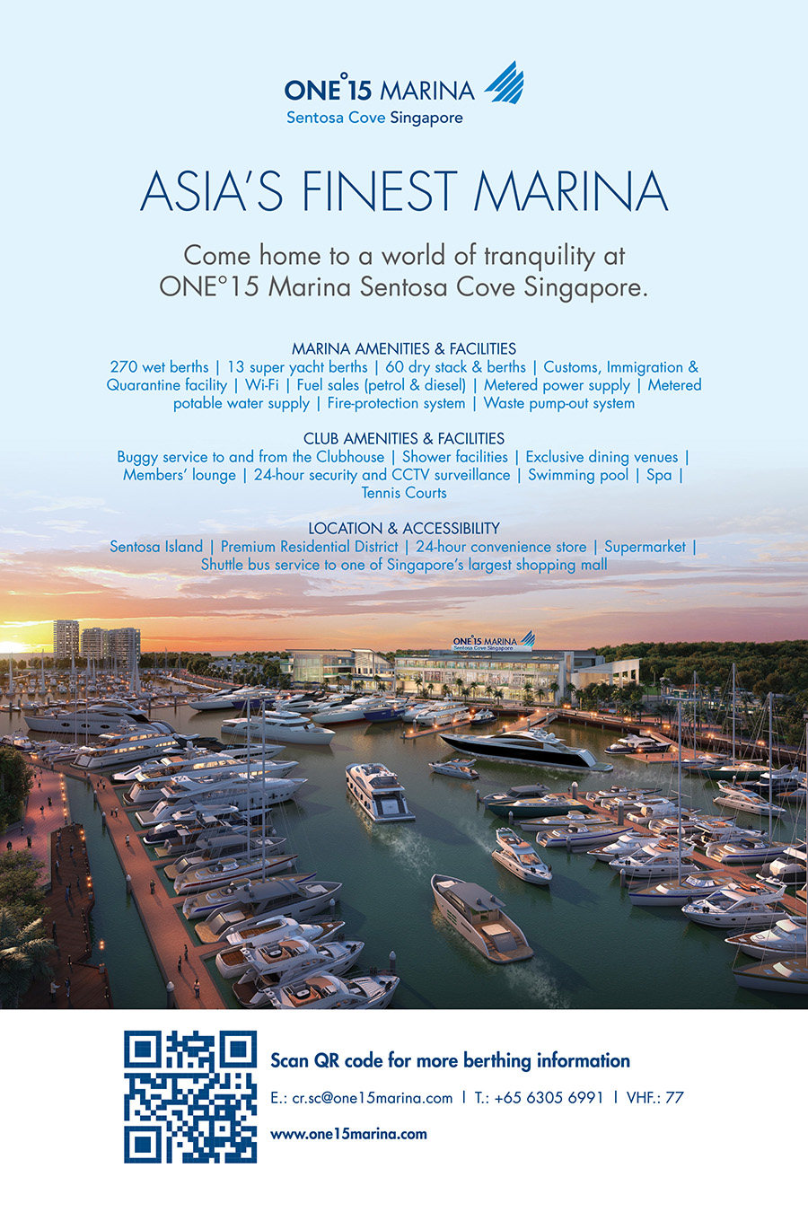 ONE°15 Marina Sentosa Cove Singapore | Superyacht Services Guide